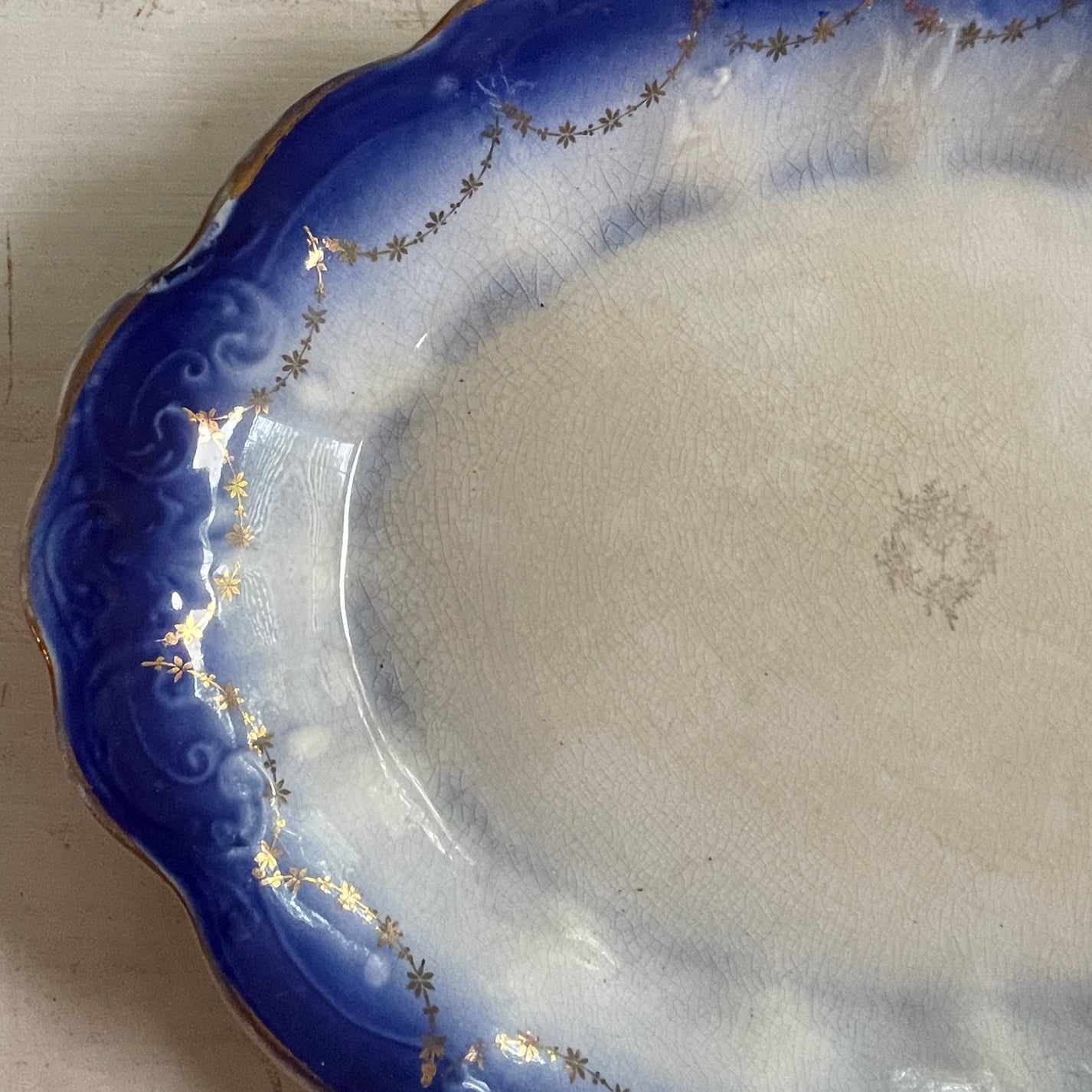 Flow Blue Platter - La Francaise – Fairy Dust and Rust